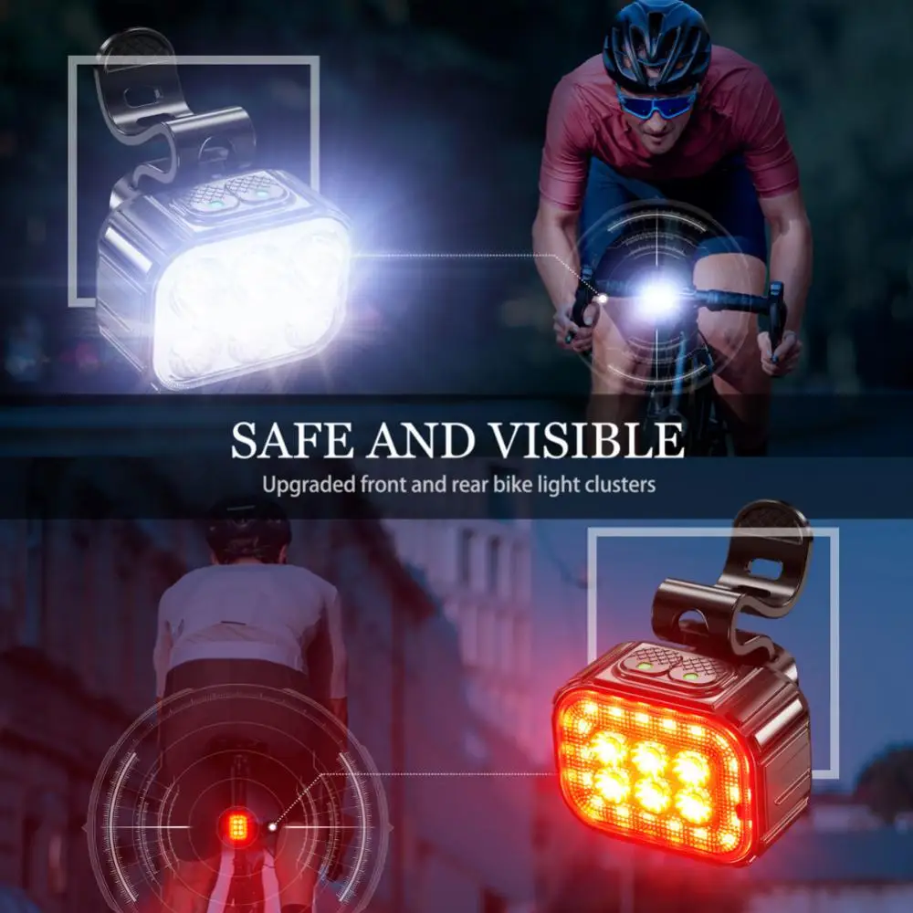2024-LED-Bicycle-Lamp-Bicycle-Light-Front-Rear-Rechargeable-Flash-Luz ...