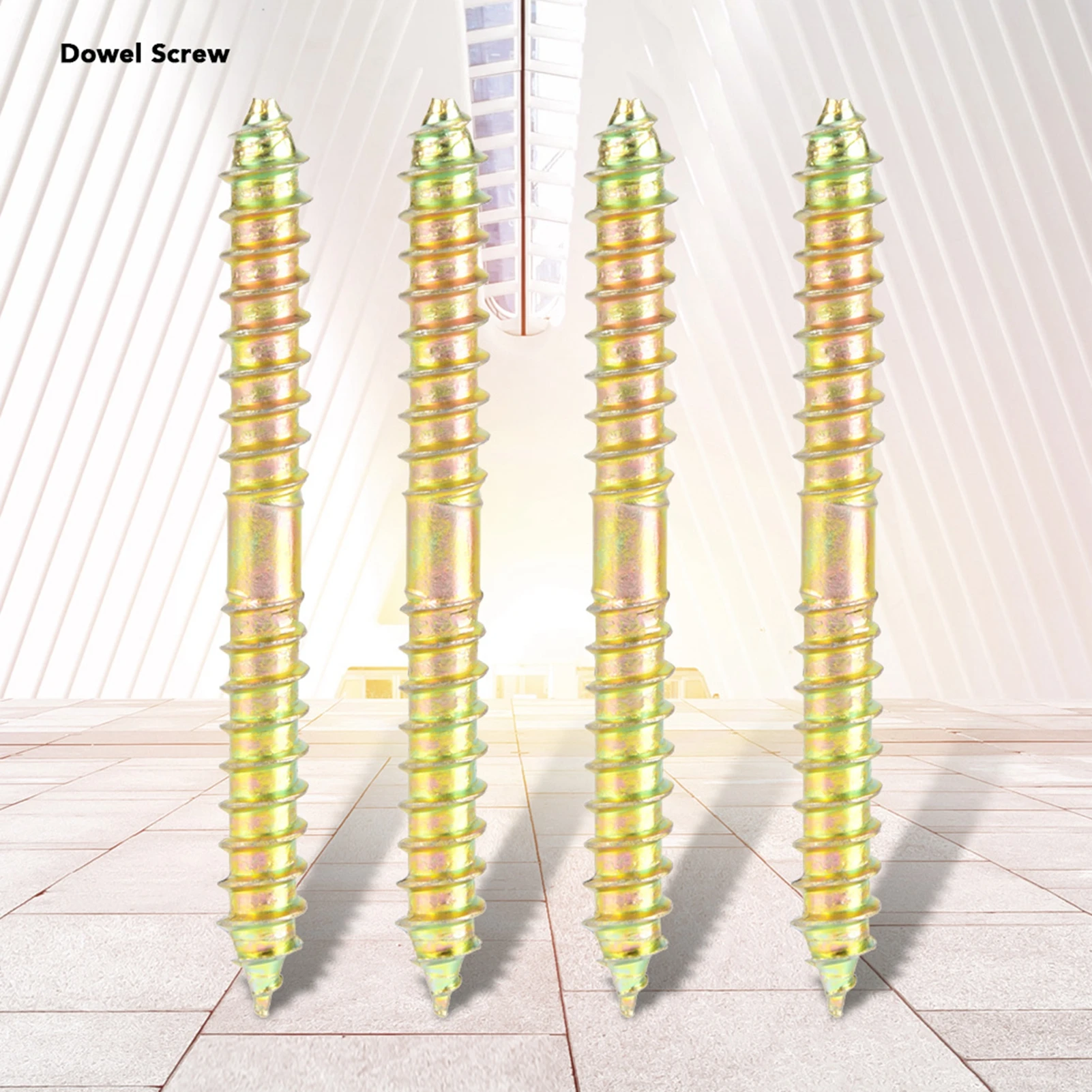 Double End Furniture Screw Woodworking Dowel Screw 6*60mm Dowel Screw ...