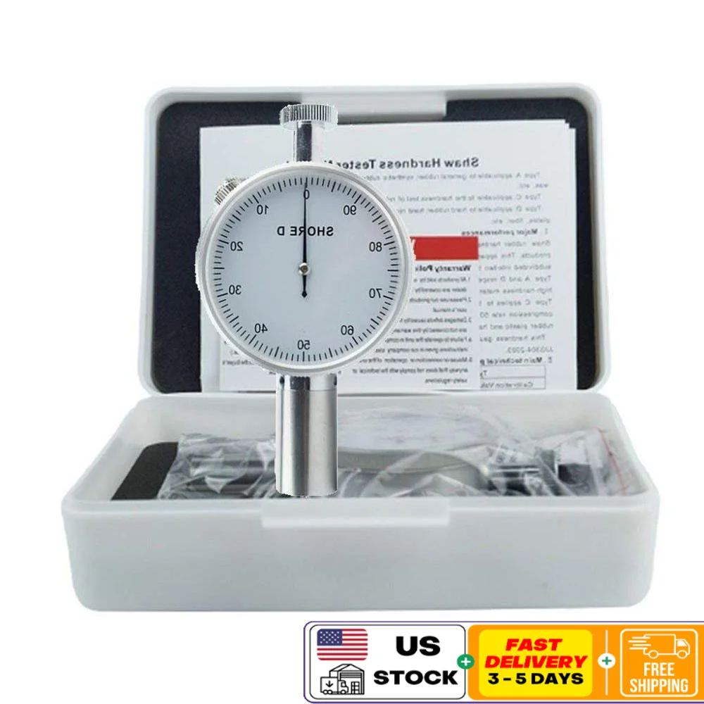Portable Single Pointer Hardness Meter Dial Analog Durometer Shore D ...