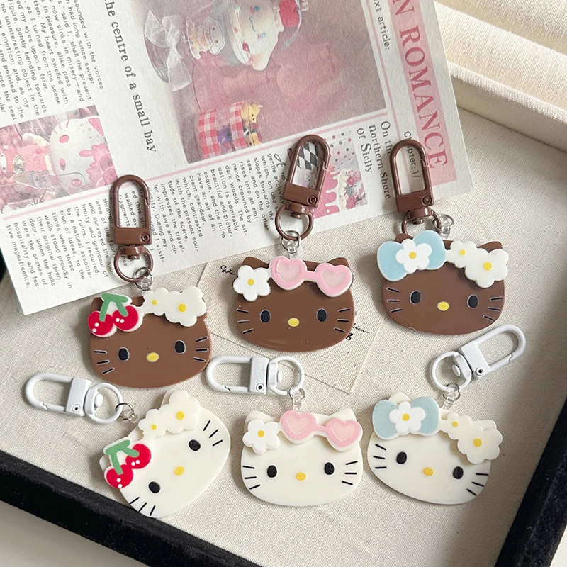 Creative-Hello-Kitty-Keyring-Cartoon-Cat-Keychain-School-Car-Key-Ring ...
