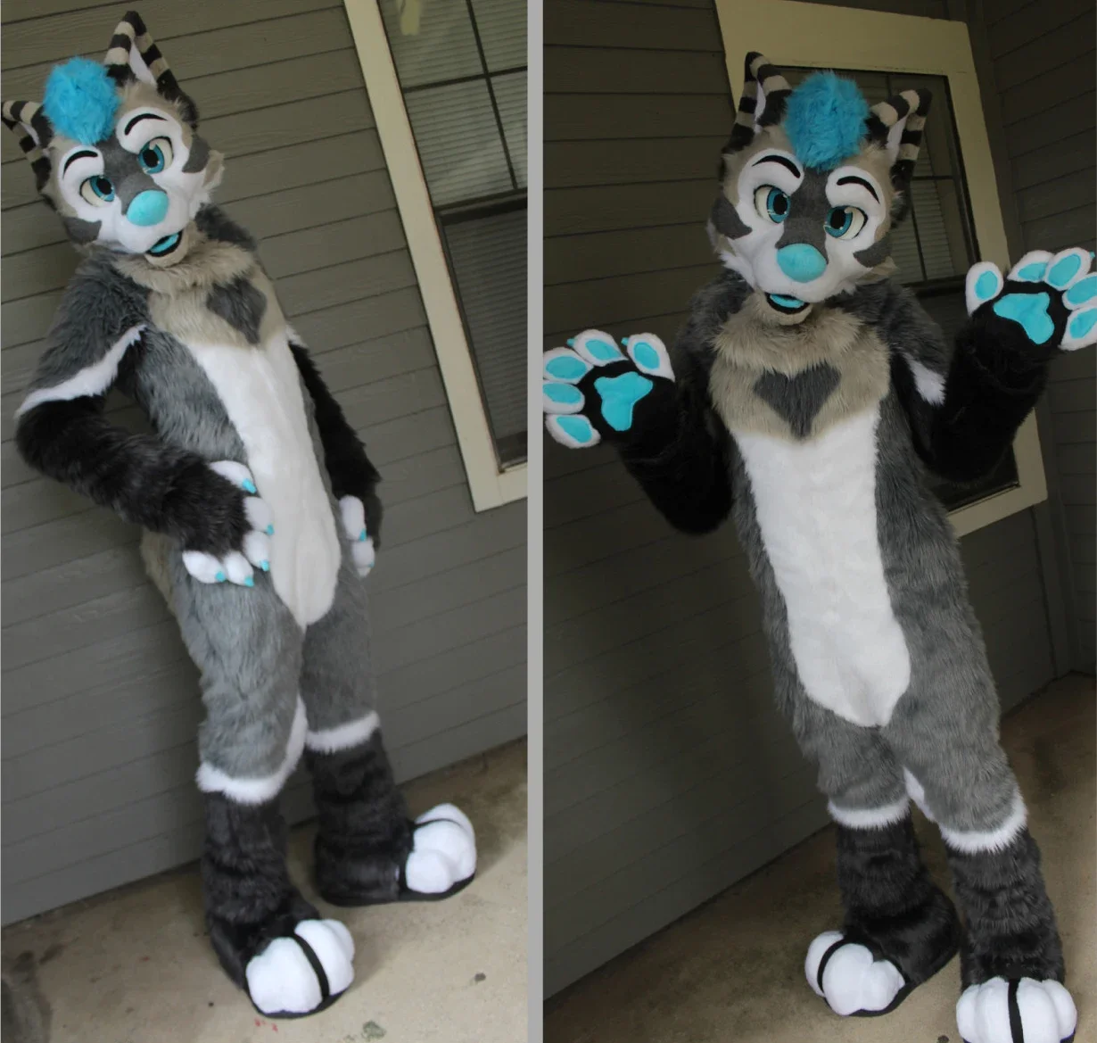 Long-Furry-Husky-Dog-Fursuit-Mascot-Costume-Customize-Cartoon-Anime ...