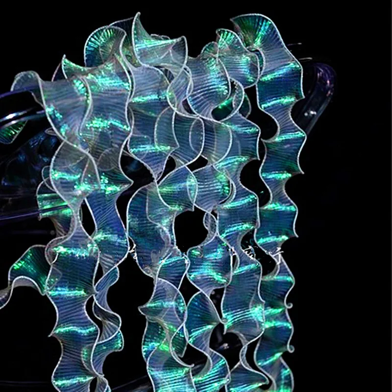 1-Meter-Fancy-Coloured-Lace-Pleated-Mermaid-Effect-Laser-Neon-Luster ...