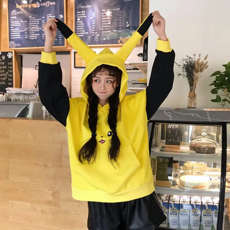 Anime Girl With Pikachu Hoodie