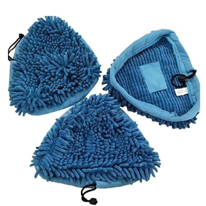 Blue Mop Replacement Pads Steam Mop Triangle Pads Blue Chenille ...