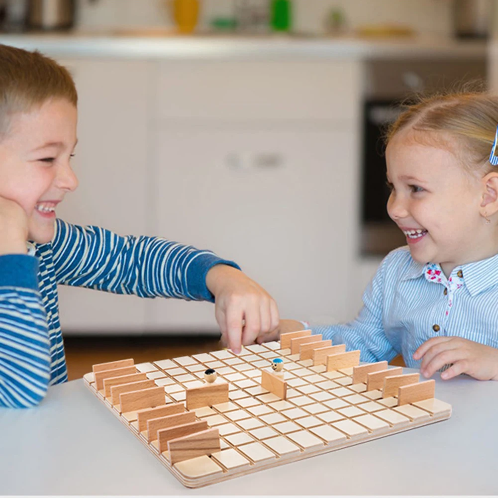 Wooden-Chase-And-Intercept-Board-Game-Two-person-Funny-Parent-Child ...