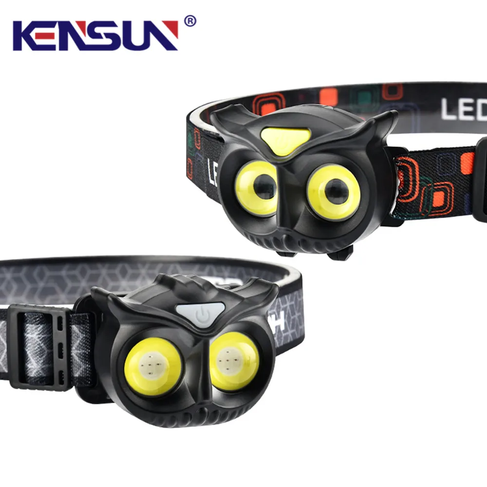 High-Power-COB-LED-Headlights-Built-in-Battery-Magnetic-Absorption-Induction-Small-Creative-Owl ...