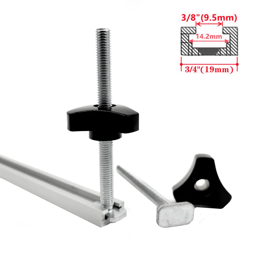 10 Pack / 5 Pack T Bolt and Nut Set M8 Woodworking Tool Jig Screw Slot ...