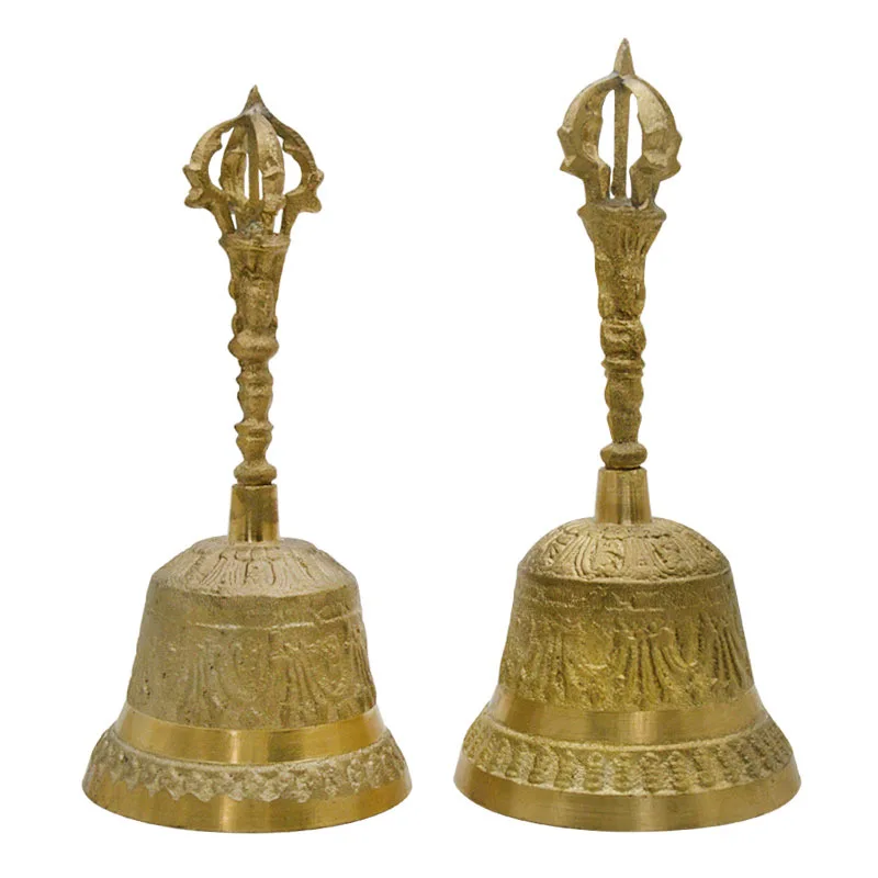 100-Brass-Handicraft-Large-Engraved-Hand-Bell-Produces-Loud-and-Clear ...