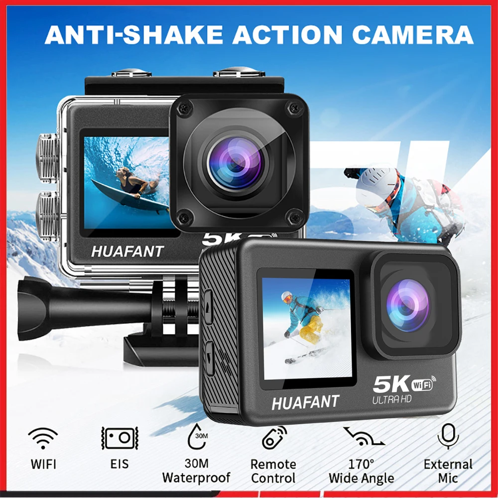 Waterproof-Sports-Action-Camera-Webcam-Dual-Screen-30M-Zoom-4X-5K ...