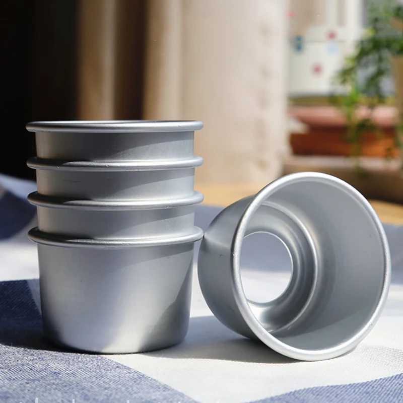 6/8/10pcs Round 2inch Diameter 6cm Mini Cake Mold Aluminium Alloy ...