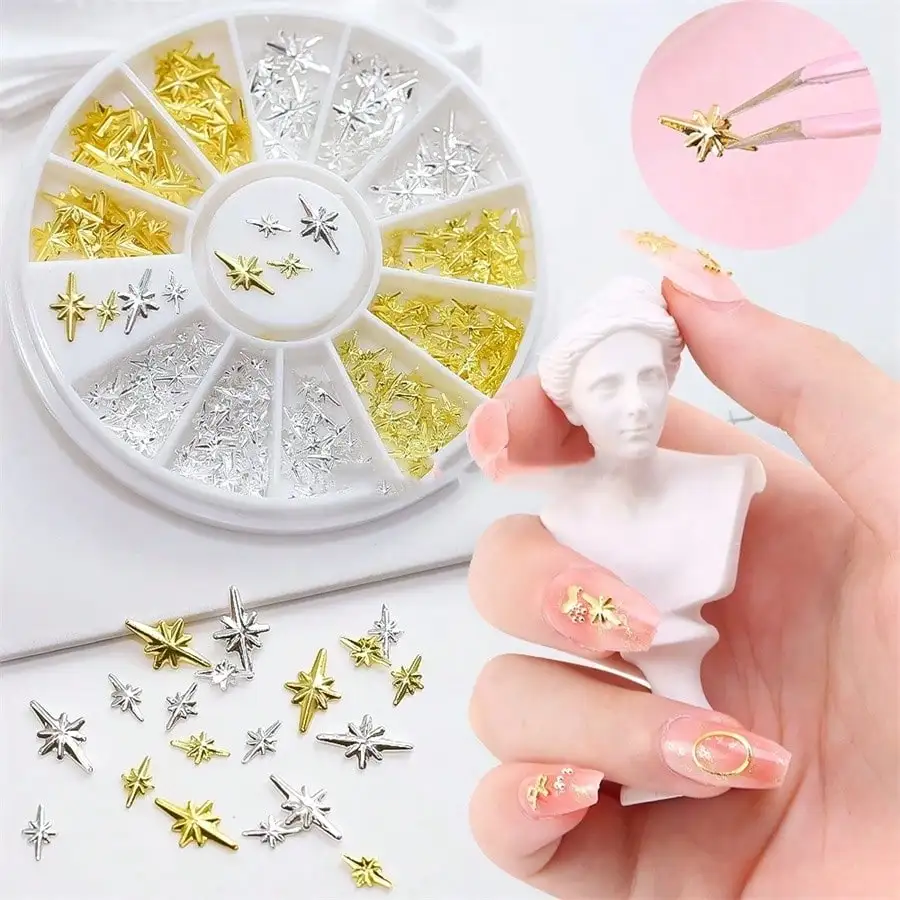 1Box-Mixed-2-Sizes-Gold-Silver-Starlight-Metallic-Nail-Art-Decorations ...