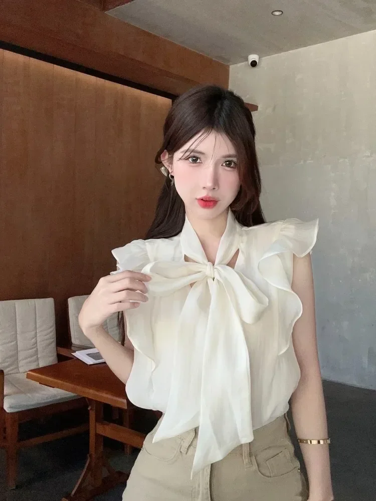 French-Socket-Wrench-Sleeve-Shirt-Women-Summer-Sweet-and-Gentle-with-A ...