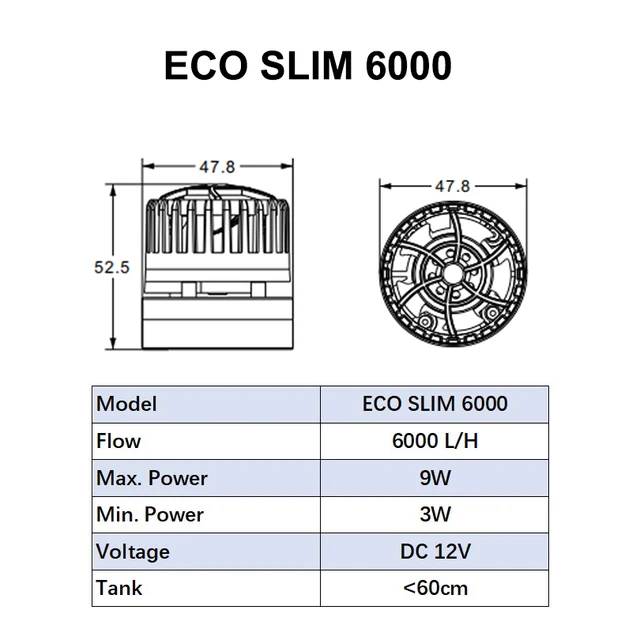 ZKSJ Eco Slim 6000/10000/15000/20000/25000 DC Mini Saltwater Fish Tank ...