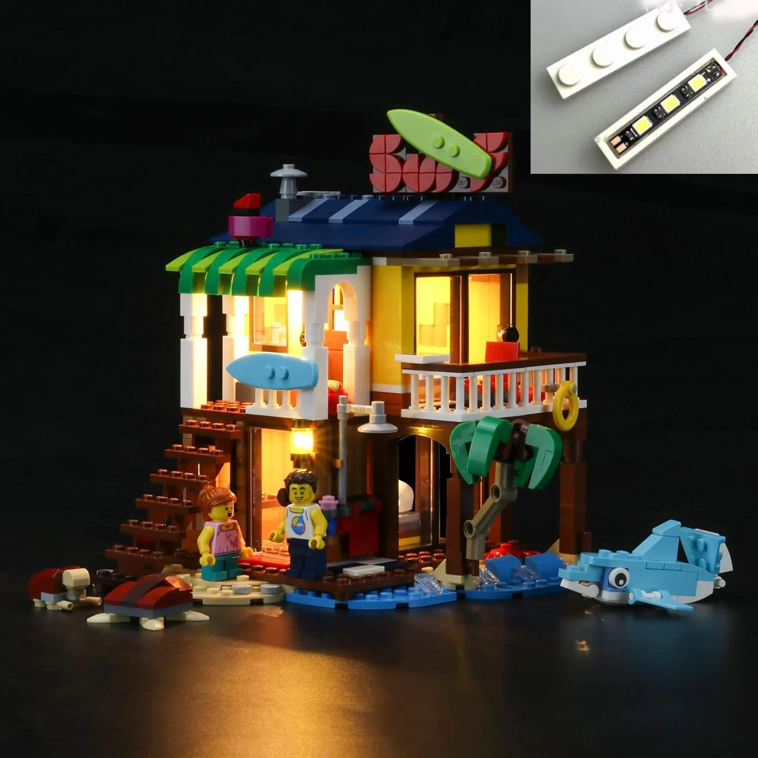 （No LEGO, Just Light）USB Lights Compatible with Lego 31118 3in1 Surfer ...