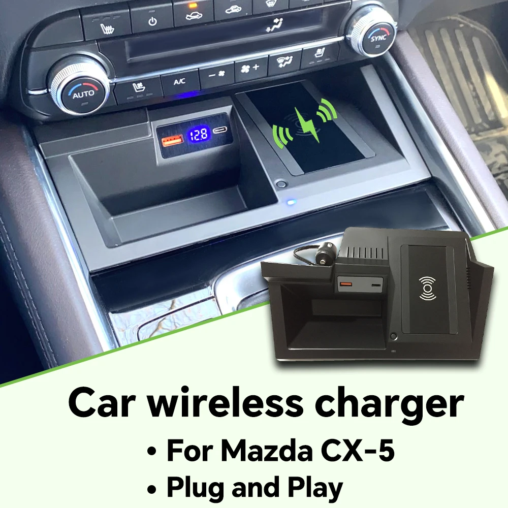 15w-Wireless-Charger-For-Mazda-CX-5-CX5-2017-2018-2019-2020-2021-Fast ...
