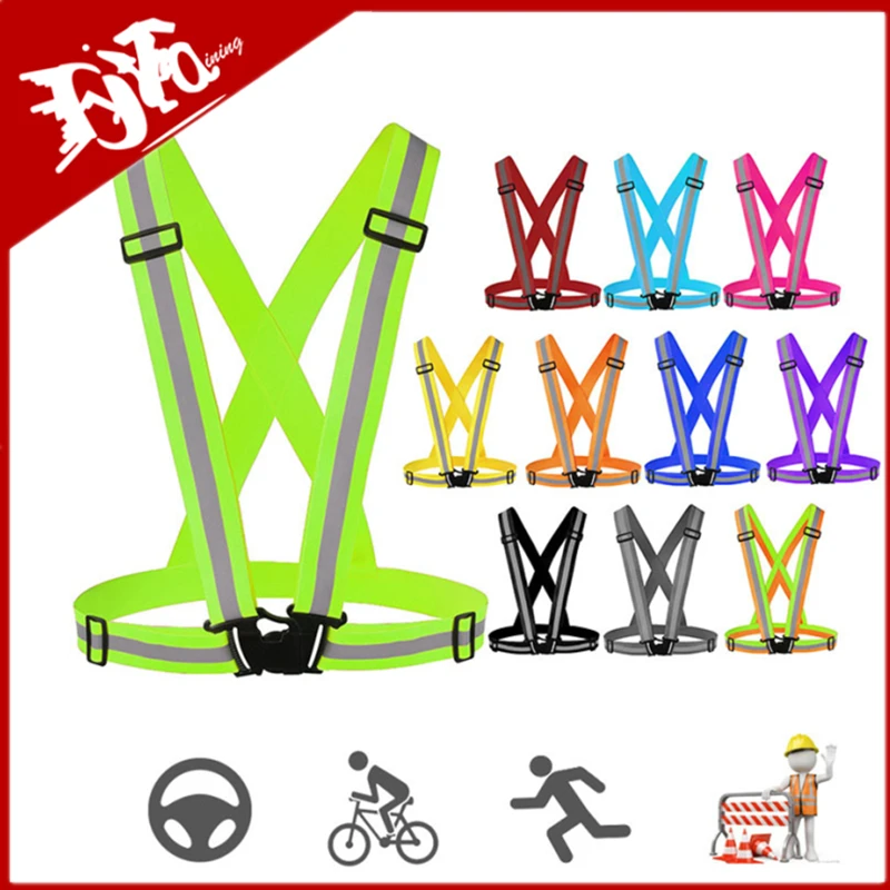Cycling Jogging Safety Highlight Reflective Vest Night Work Security ...