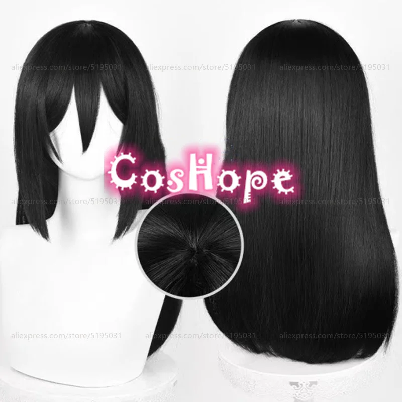Mikasa-Ackerman-Cosplay-Wig-Women-50cm-Long-Straight-Black-Wig-Cosplay ...