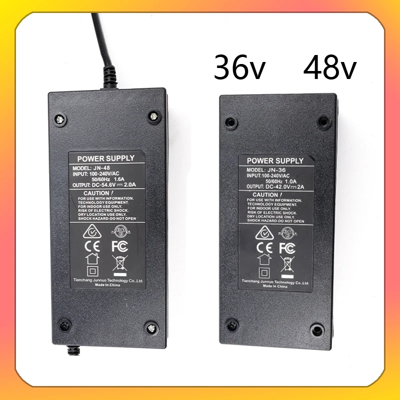 Electric Bike Lithium Battery Charger 36V 2A Charger Hoverboard Balance ...