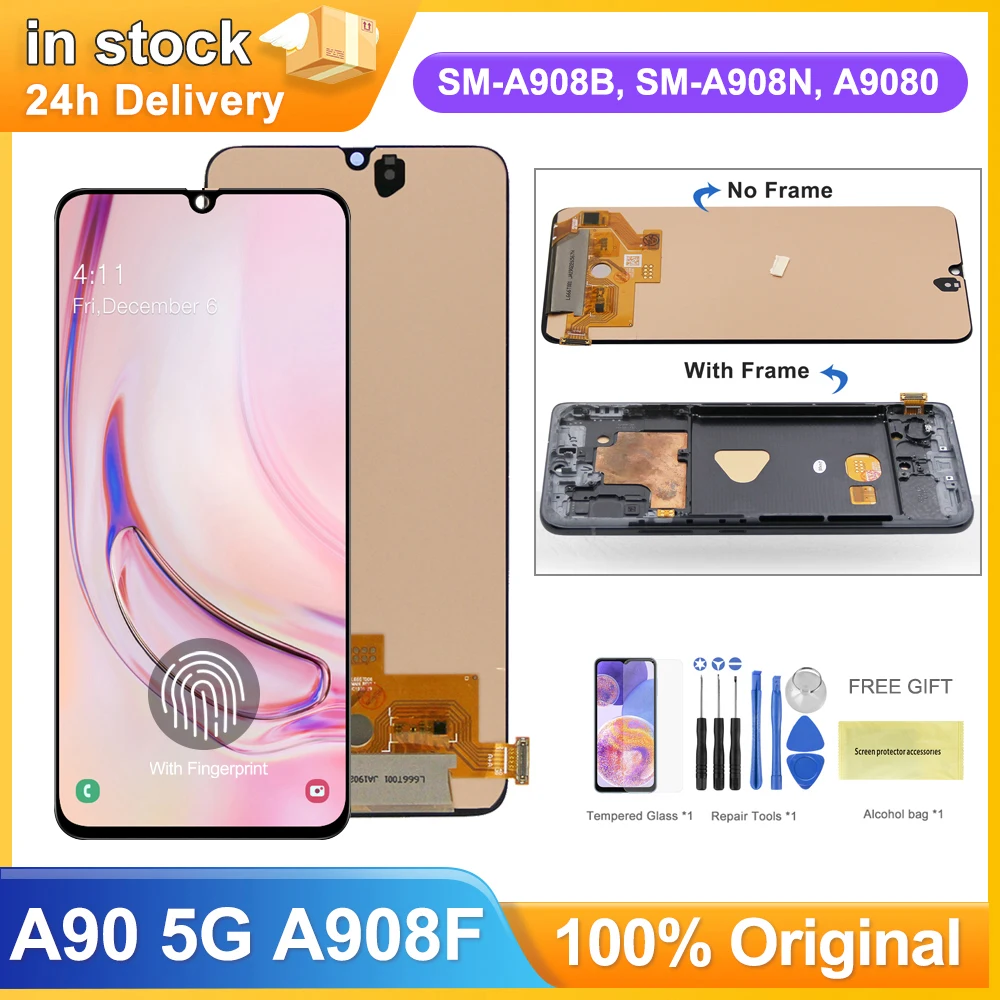 슈퍼 AMOLED LCD 디스플레이 터치 스크린 디지타이저 부품, 삼성 갤럭시 A90 5G A908 A908B A9080, 6.7 인치 A90 5G| | - AliExpress