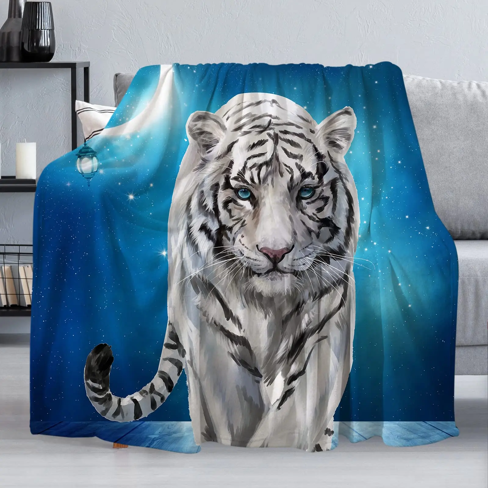 White-Tiger-Throw-Blanket-Soft-Cozy-Warm-Flannel-Blanket-Siberian-White ...