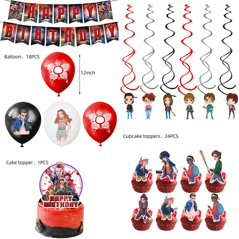 Stranger Things Theme Disposable Tableware Stranger Story Festival ...