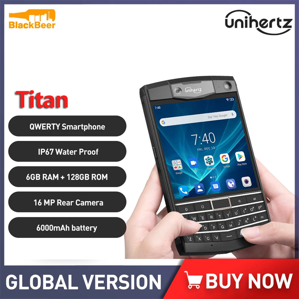 Unihertz teléfono inteligente Titan IP67 robusto, 4G, Octa Core, 6GB, 128GB, Android 10, con ...