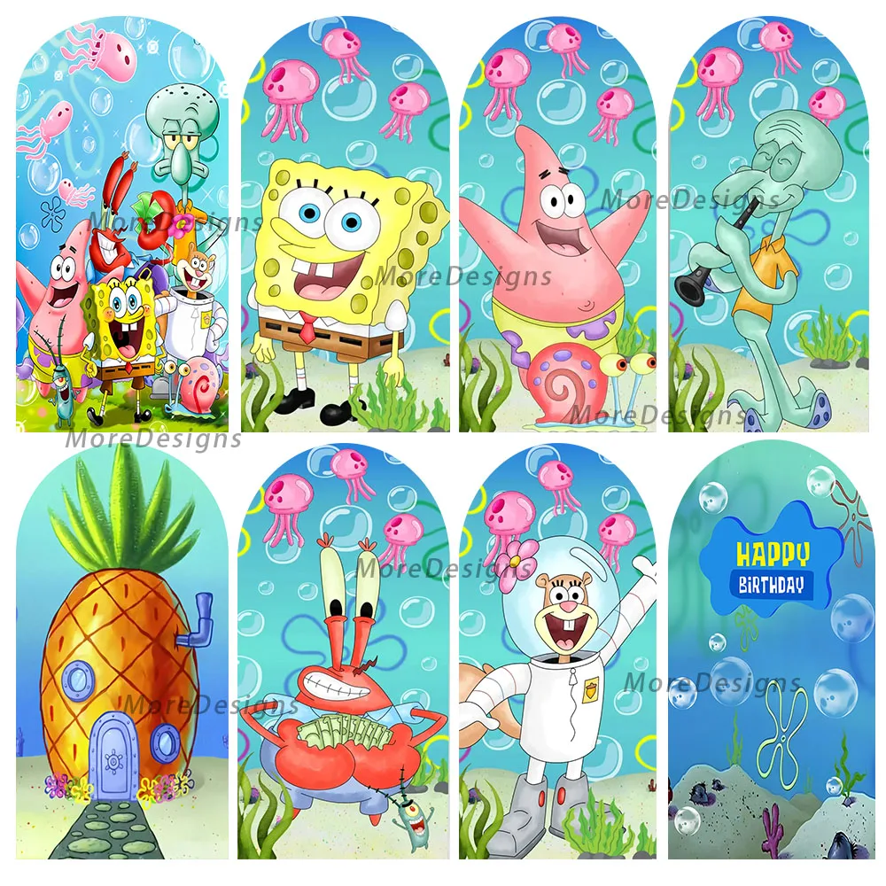 SpongeBob-Arch-Photo-Backdrop-Kids-Birthday-Party-Baby-Shower ...