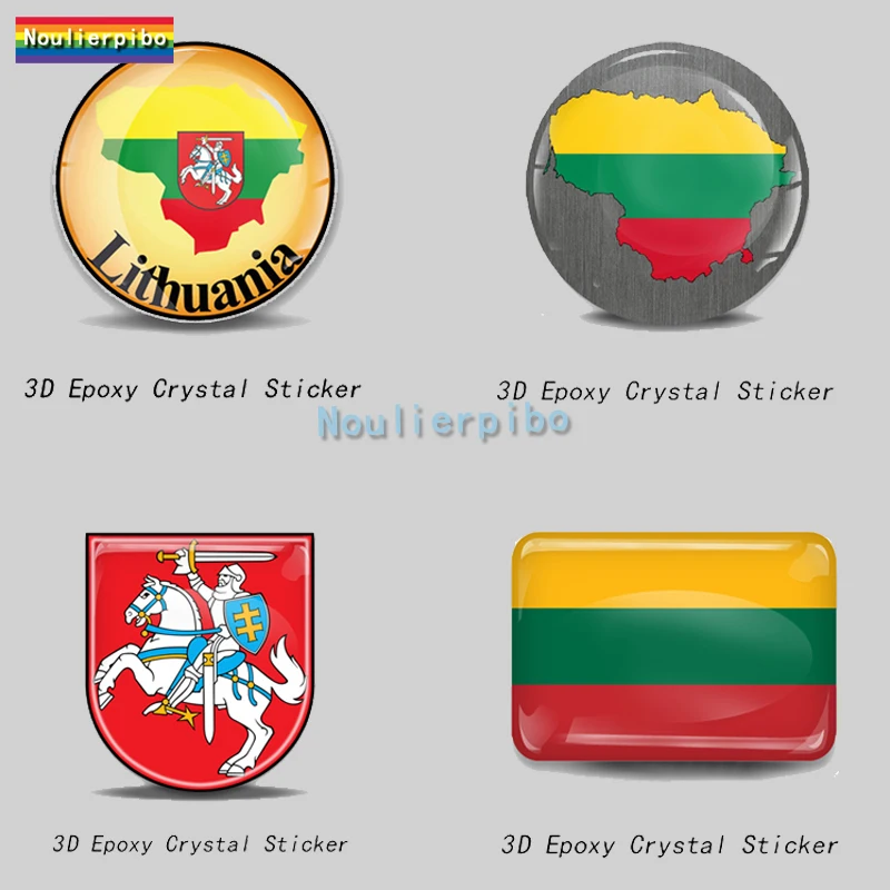 3D-Epoxy-Resin-Car-Dome-Sticker-Lithuania-Flag-Map-Pvc-Car-Decoration ...