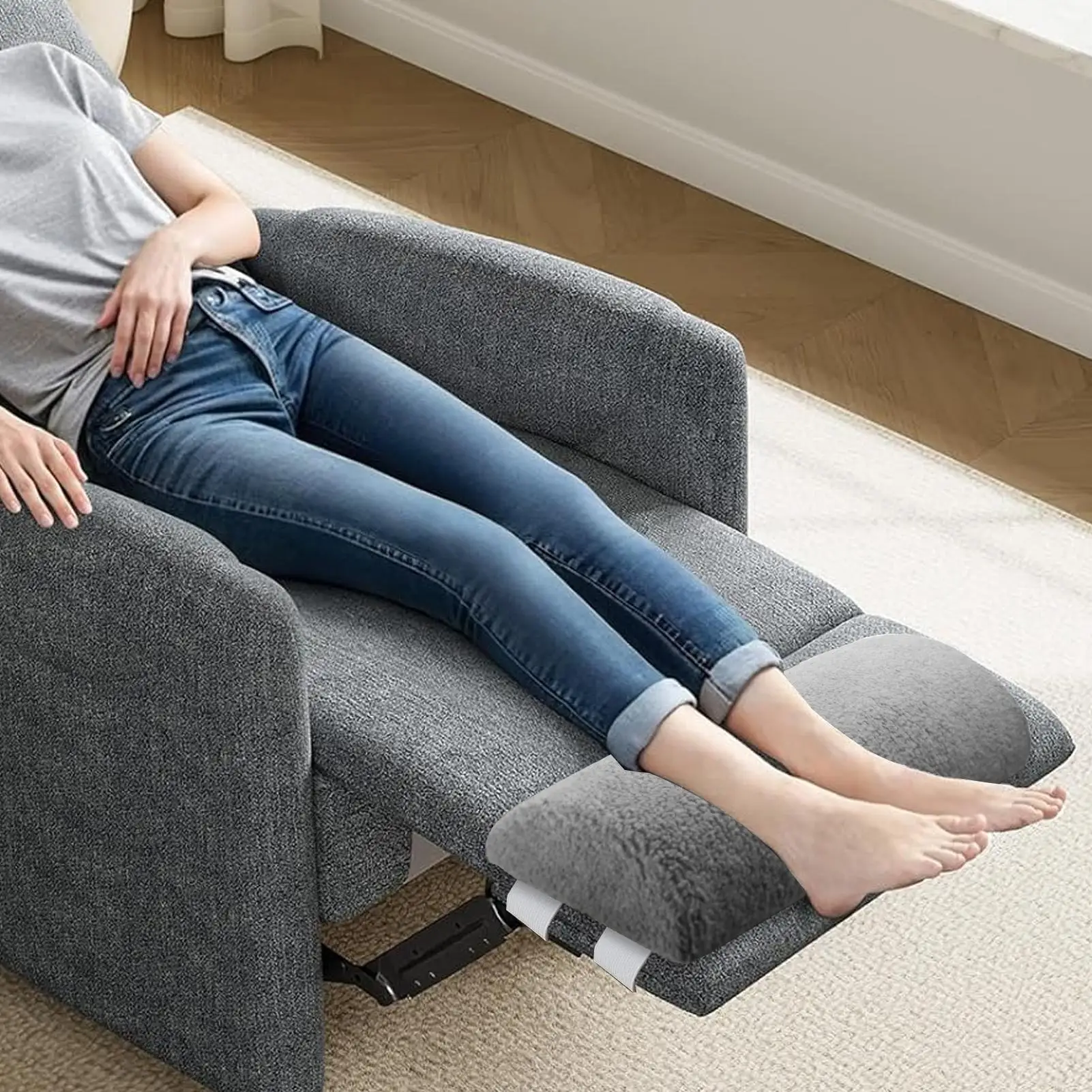 Soft Recliner Leg Rest Cushion Recliner Footrest Extender Slow-rebound ...