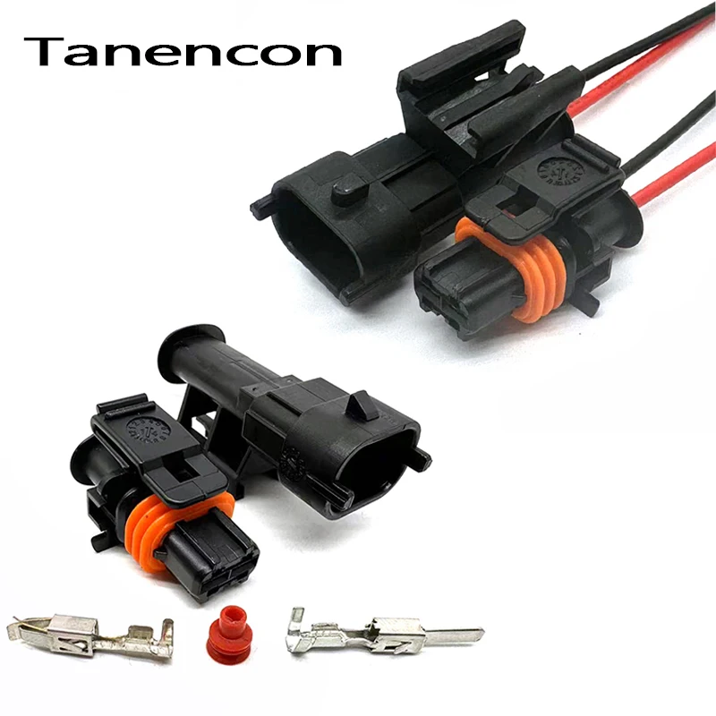 Conector-de-culata-automotriz-de-2-pines-macho-y-hembra-enchufe-de ...