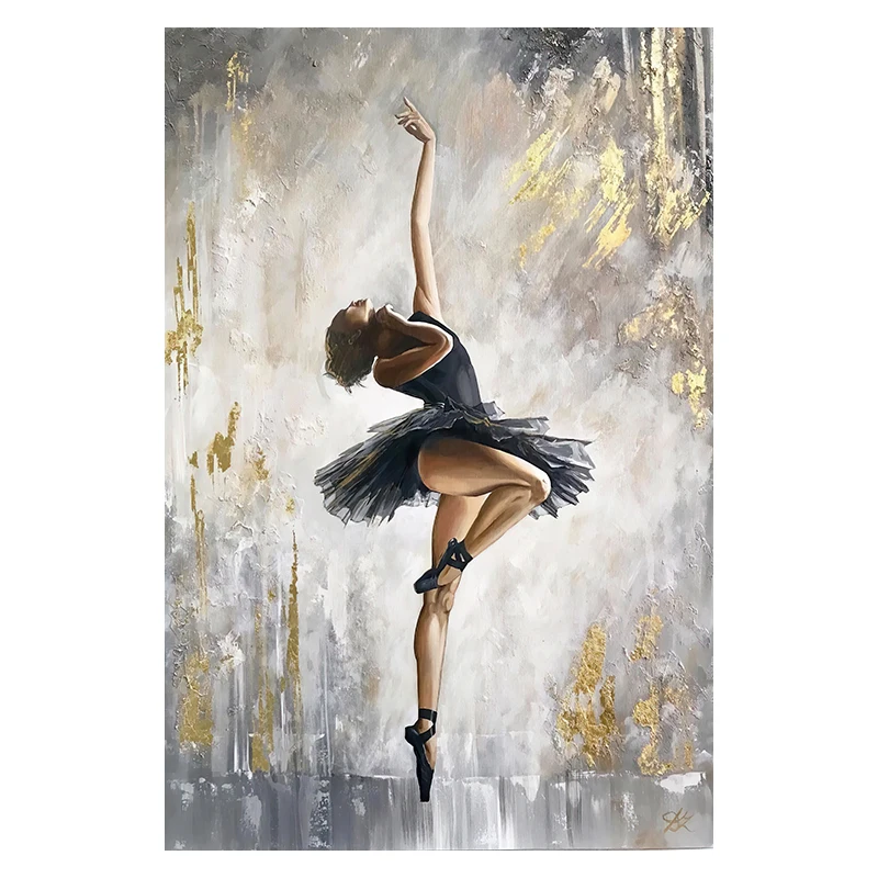 Abstract Ballet Dancer Painting