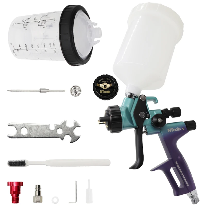 Spray-Gun-Nozzle-1-3-And1-8mm-With-400CC-Mix-Tank-And-Adpater-Car-Paint ...