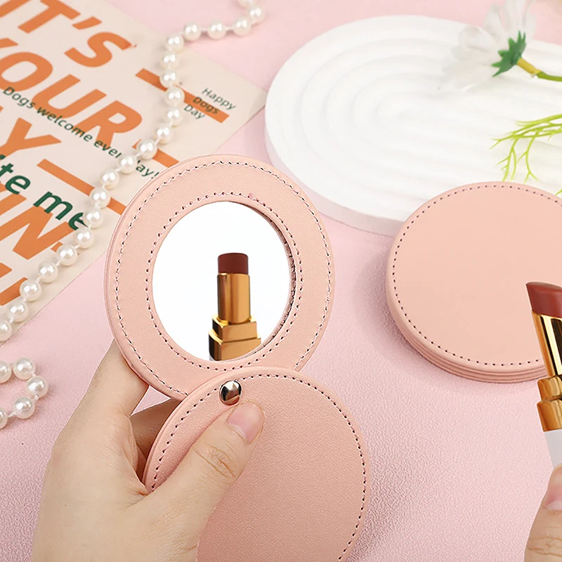 Compact-Mirrors-Unbreakable-Stainless-Steel-Mirror-With-PU-Leather ...