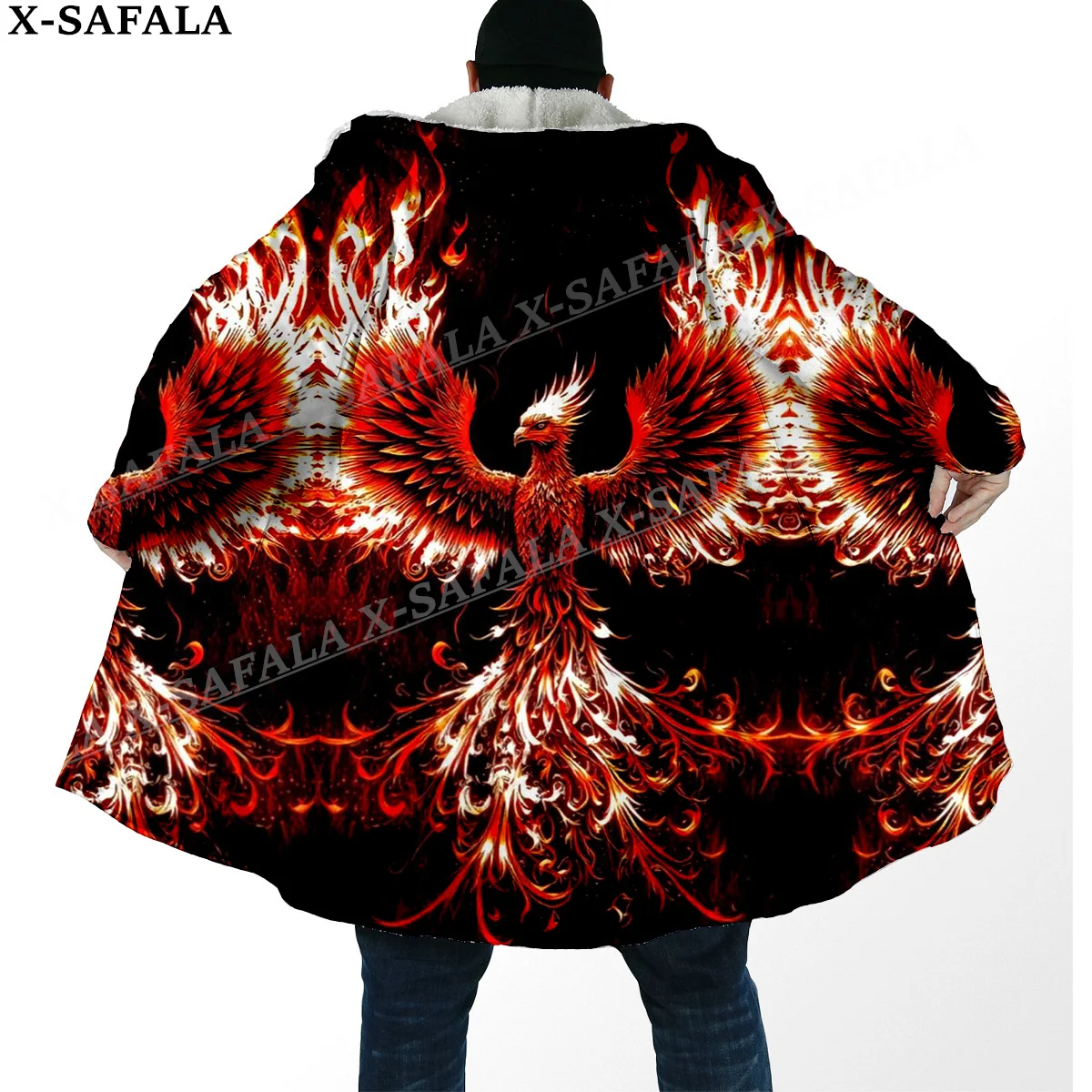 Trippy-Raven-Darkness-Fire-Thick-Warm-Hooded-Cloak-Men-Overcoat-Coat ...