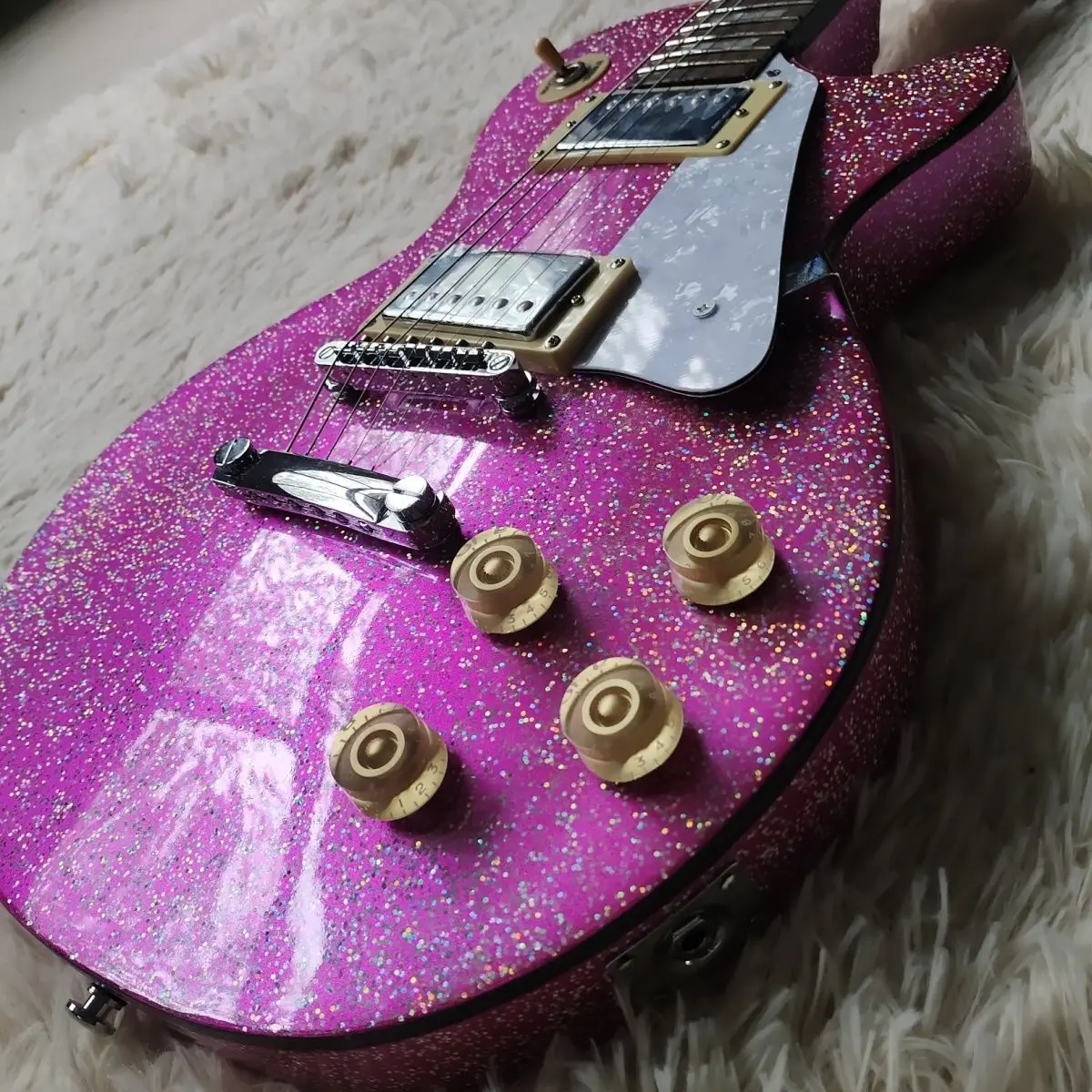 Pink Sparkle Electric Guitar
