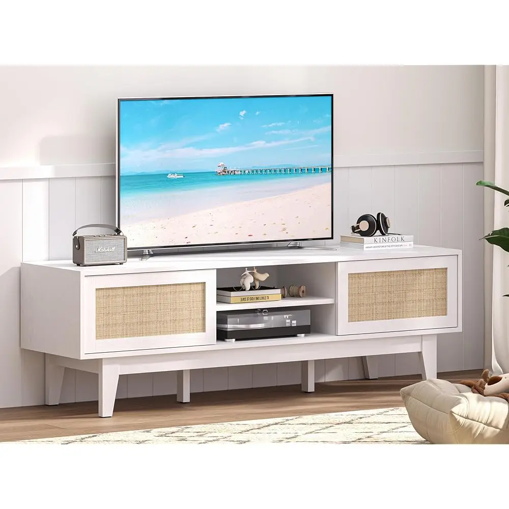 Boho TV Stand with Storage: The Perfect Blend of Style and Function for ...