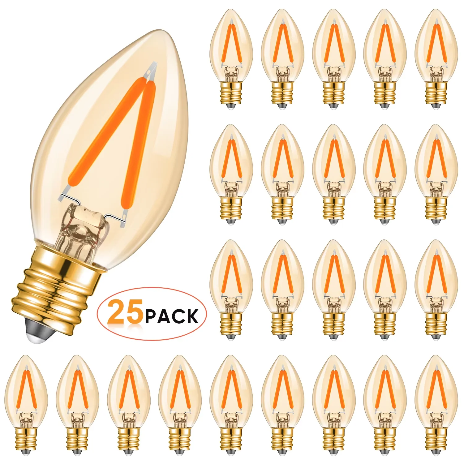 Vintage Light Bulbs C7 Room Decoration Chandelier Candle Light Lava ...