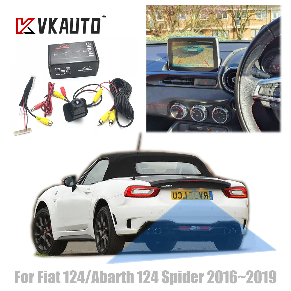 Vkauto Fish Eye Rear View Camera For Fiat 124/abarth 124 Spider 2016 ...