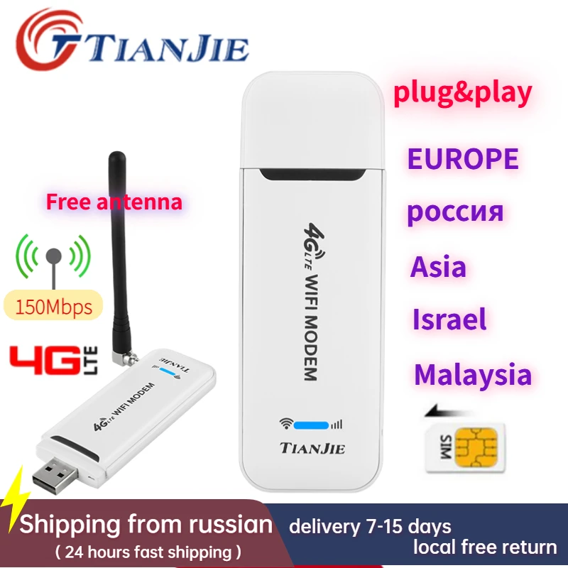 TIANJIE-Unlocked-LTE-Wireless-Routers-USB-3G-Modems-4G-150Mbps-Dongle ...