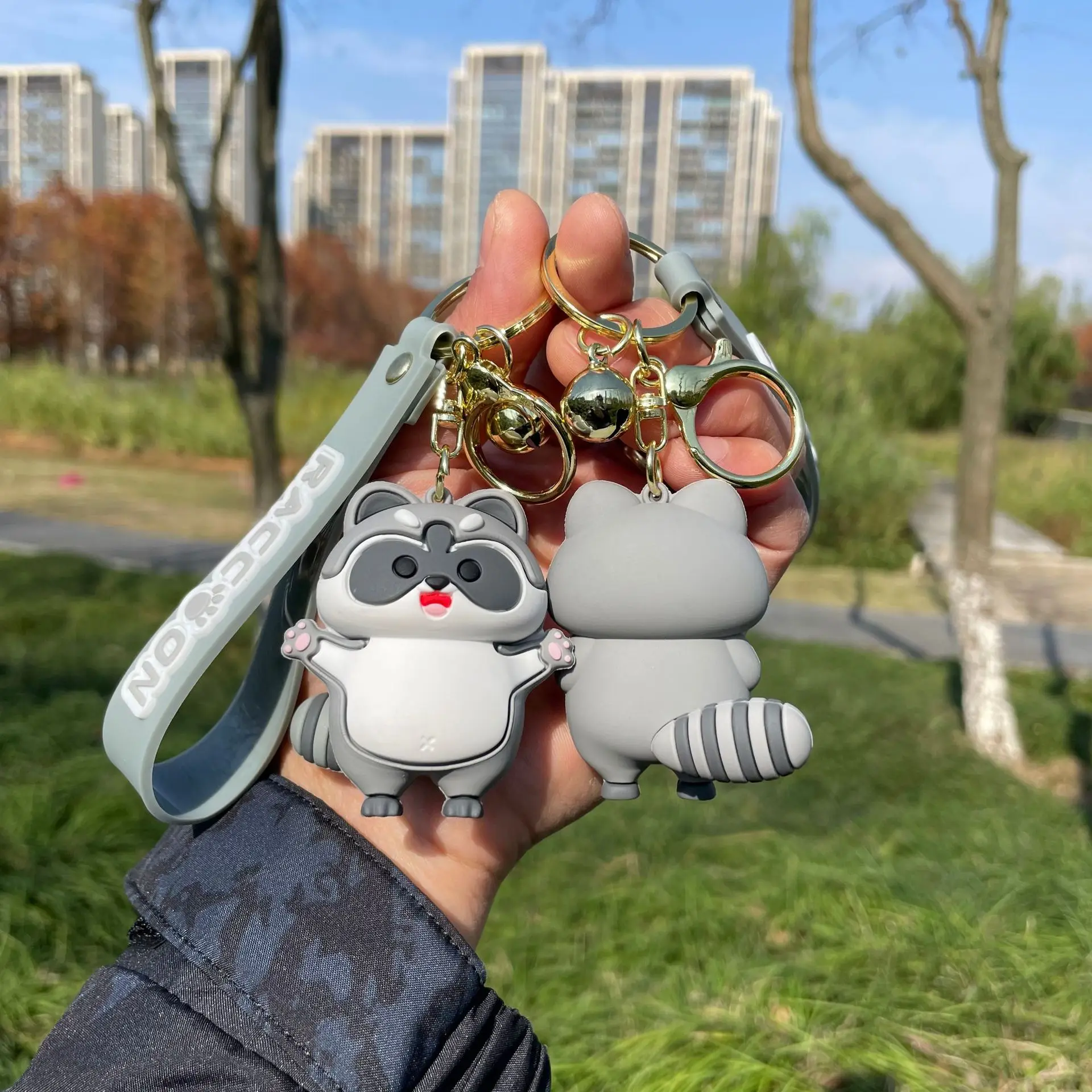 Animal Small Raccoon Keychain Super Cute Cartoon Red Panda Girl ...