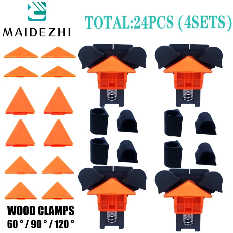 24pcs-Wood-Angle-Clamps-60-90-120-Degrees-Woodworking-Corner-ClampRight ...