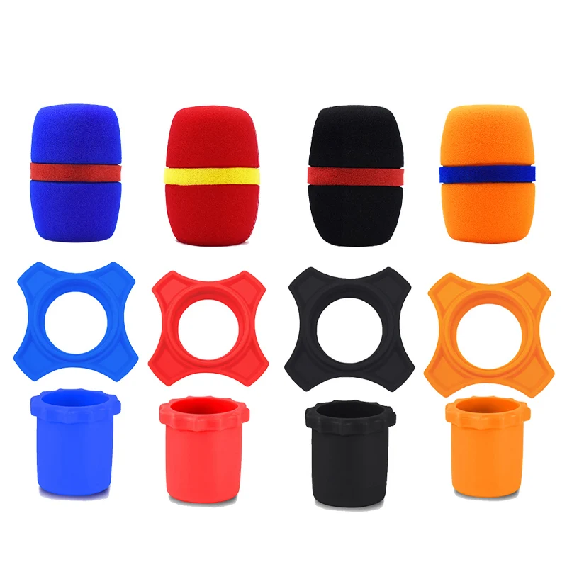 Microphone-Sponges-Sleeve-Anti-Rolling-Mic-Protection-Ring-Rod-Silicone ...
