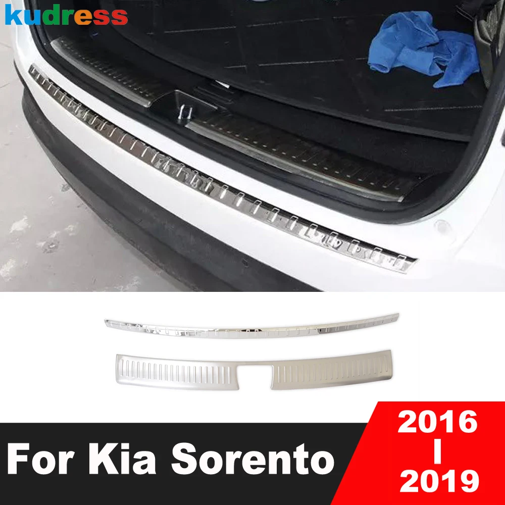 For Kia Sorento 2016 2017 2018 2019 Stainless Steel Rear Trunk Bumper ...