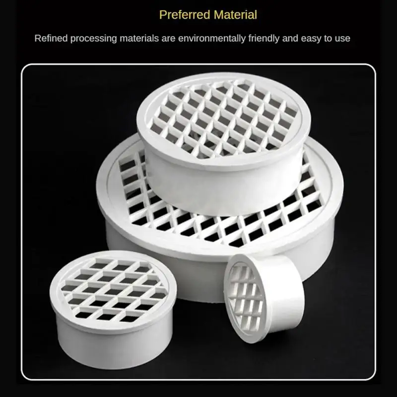 Insert Type Simple Floor Drain PVC 50-160 Round Pipe End Filter Net Air ...