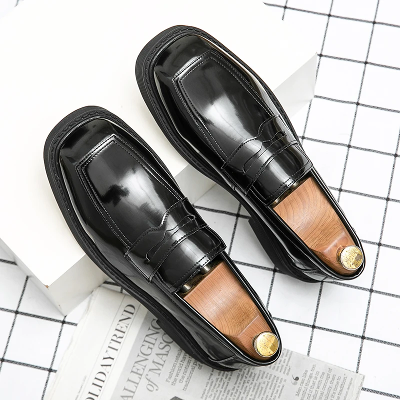 Luxury-Retro-Square-Toe-Patent-Leather-Shoes-Men-s-Silp-on-Loafers ...