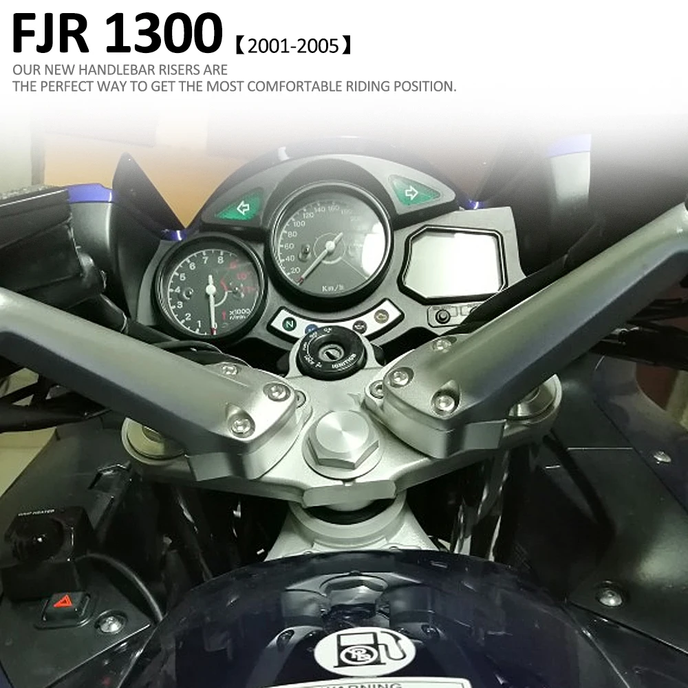 For Yamaha FJR1300 FJR 1300 Motorcycle CNC Handlebar Risers Spacer Kit ...