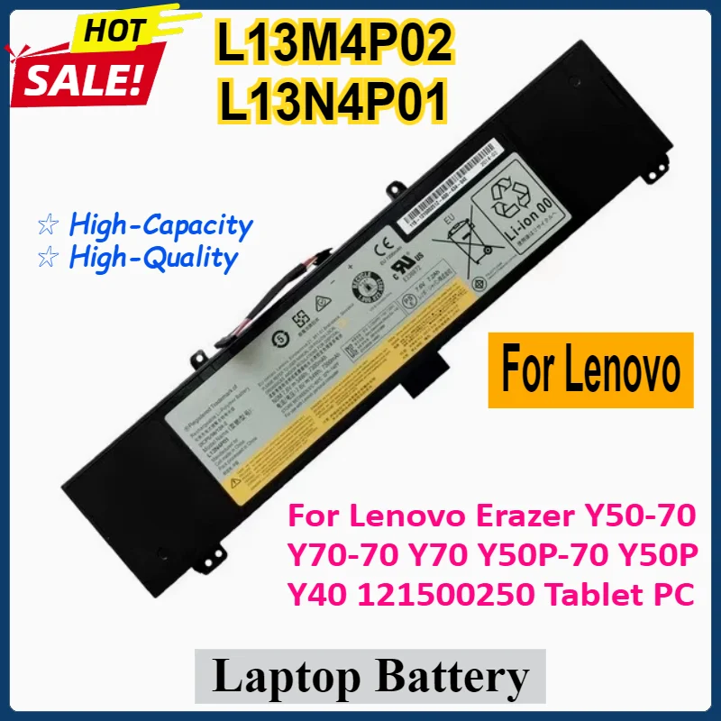 L13M4P02 L13N4P01 Laptop Battery For Lenovo Erazer Y50-70 Y70-70 Y70 ...