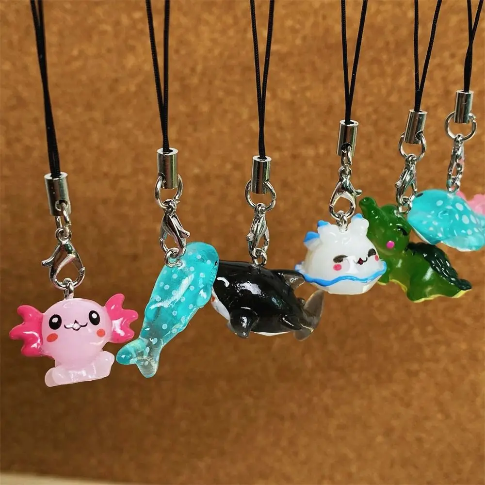 Jelly-Sea-Creature-Phone-Charms-Blue-Shark-Sea-Hare-Black-Whale-Pink ...