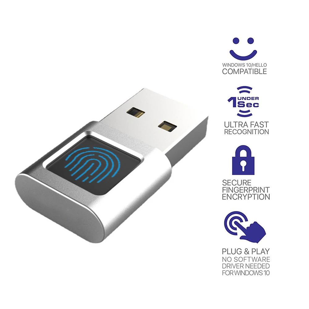 Fingerprint Reader Windows Hello | Zinc Alloy Fingerprint Reader - Usb ...