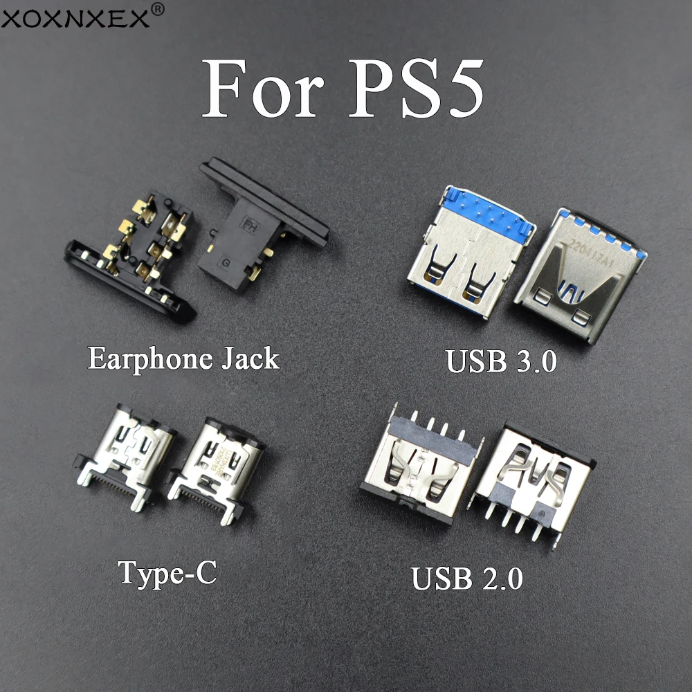 1Pcs For PS5 USB 2.0 3.0 Port Type-C Socket Connector Earphone Socket ...